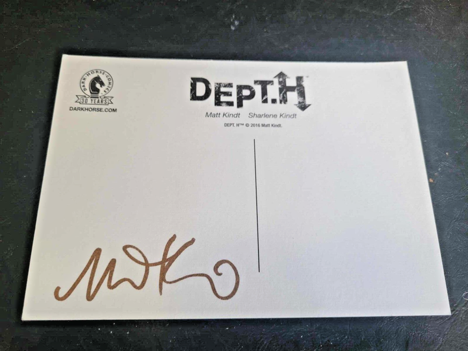 DEPT.H Postcard Signed By Matt Kindt Dark Horse Comics | eBay