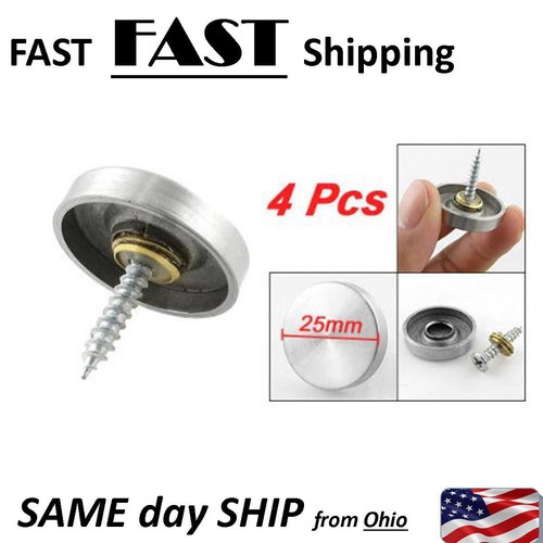 Hidden Screw Caps - Screw Covers - Brushed Stainless Steel | eBay