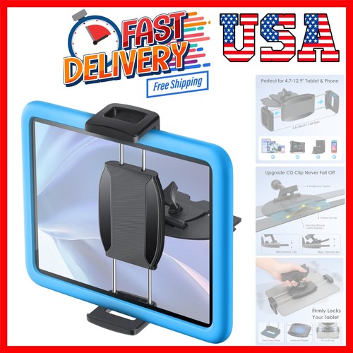 2 in 1 CD Slot Tablet Car Mount, Universal 360° Rotation CD Player Car ...