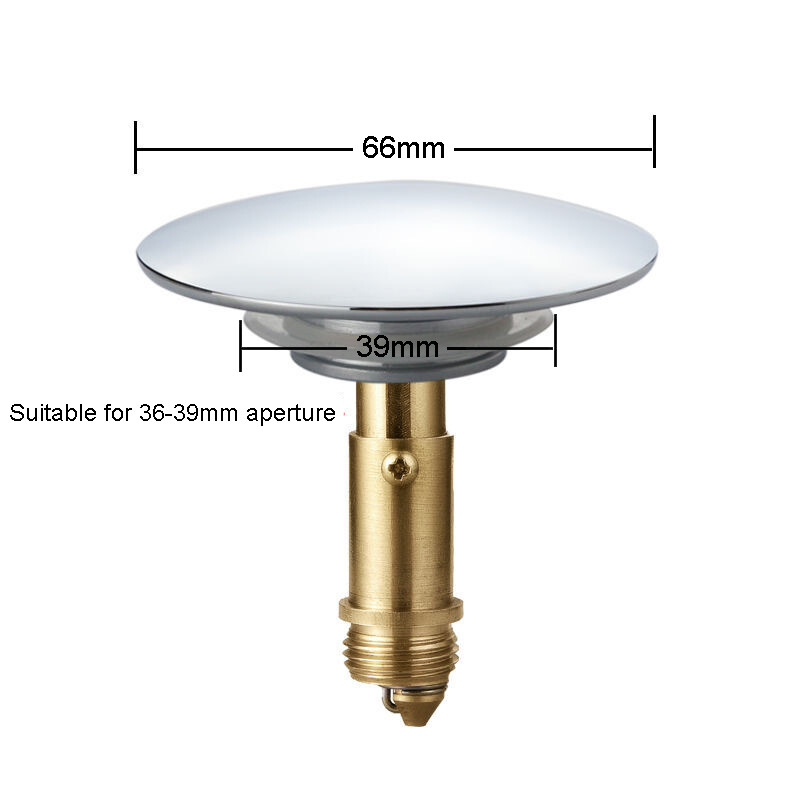 Chrome Click Clack Basin Waste Pop Up Bath Sink Push Button Plug Bolt ...