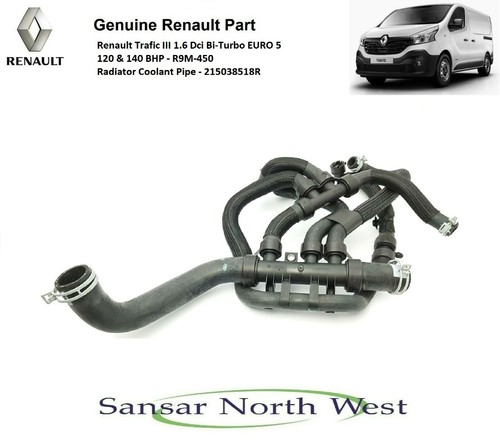 Genuine Renaut Trafic 1.6 Bi-Turbo Euro 5 Coolant Pipe Radiator Water ...
