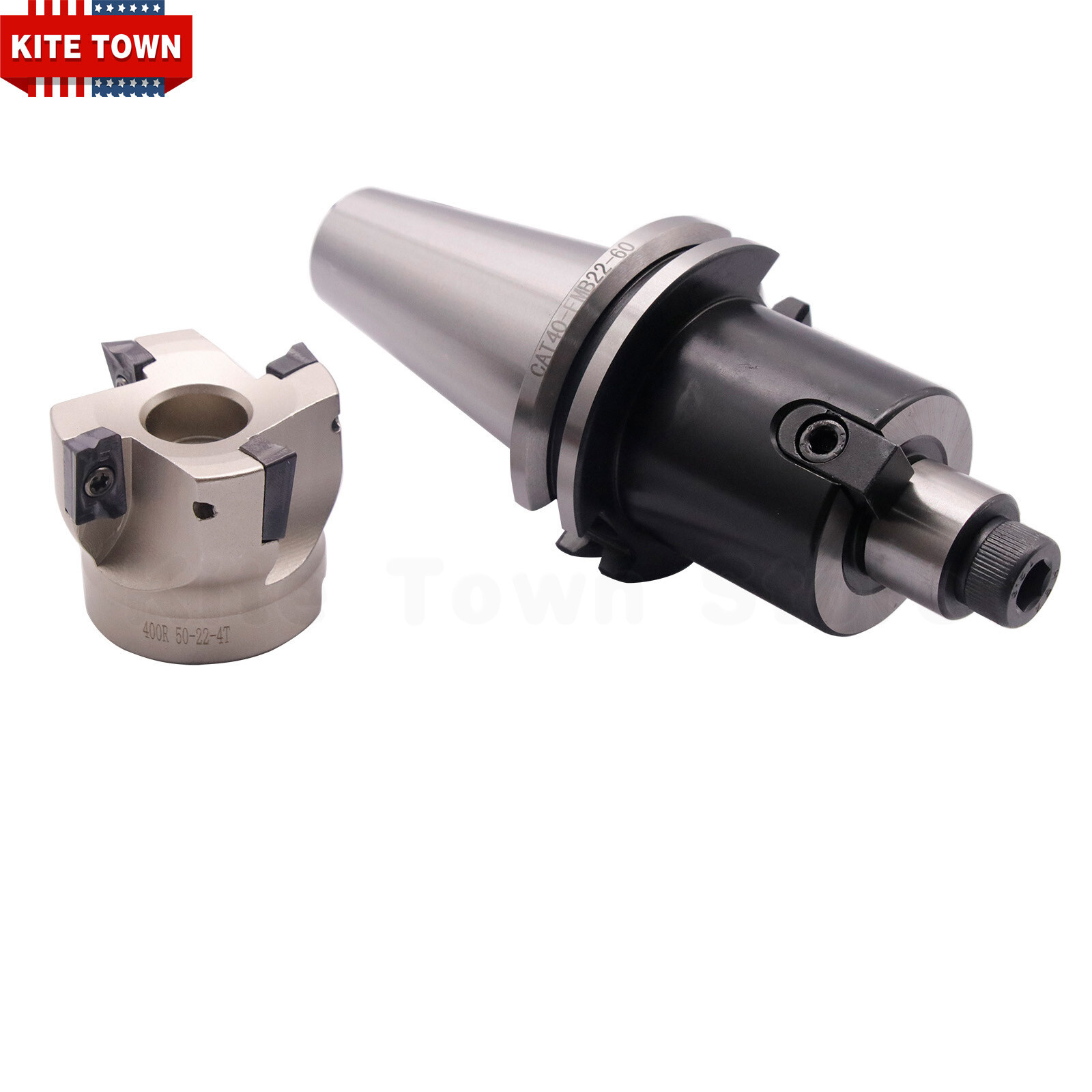 CAT40-FMB22-60 Arbor 400R 50-22-4T Face End Mill Shell Cutter + 10pcs ...