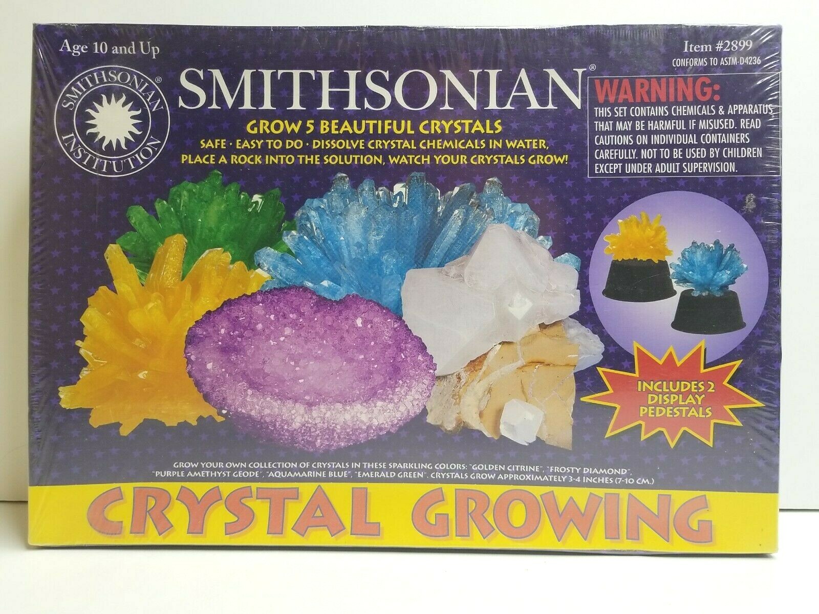 Smithsonian Crystal Growing Kit Earth Science Grows Crystals Kid Gift ...