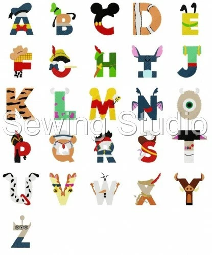Disney Character Alphabet Letters