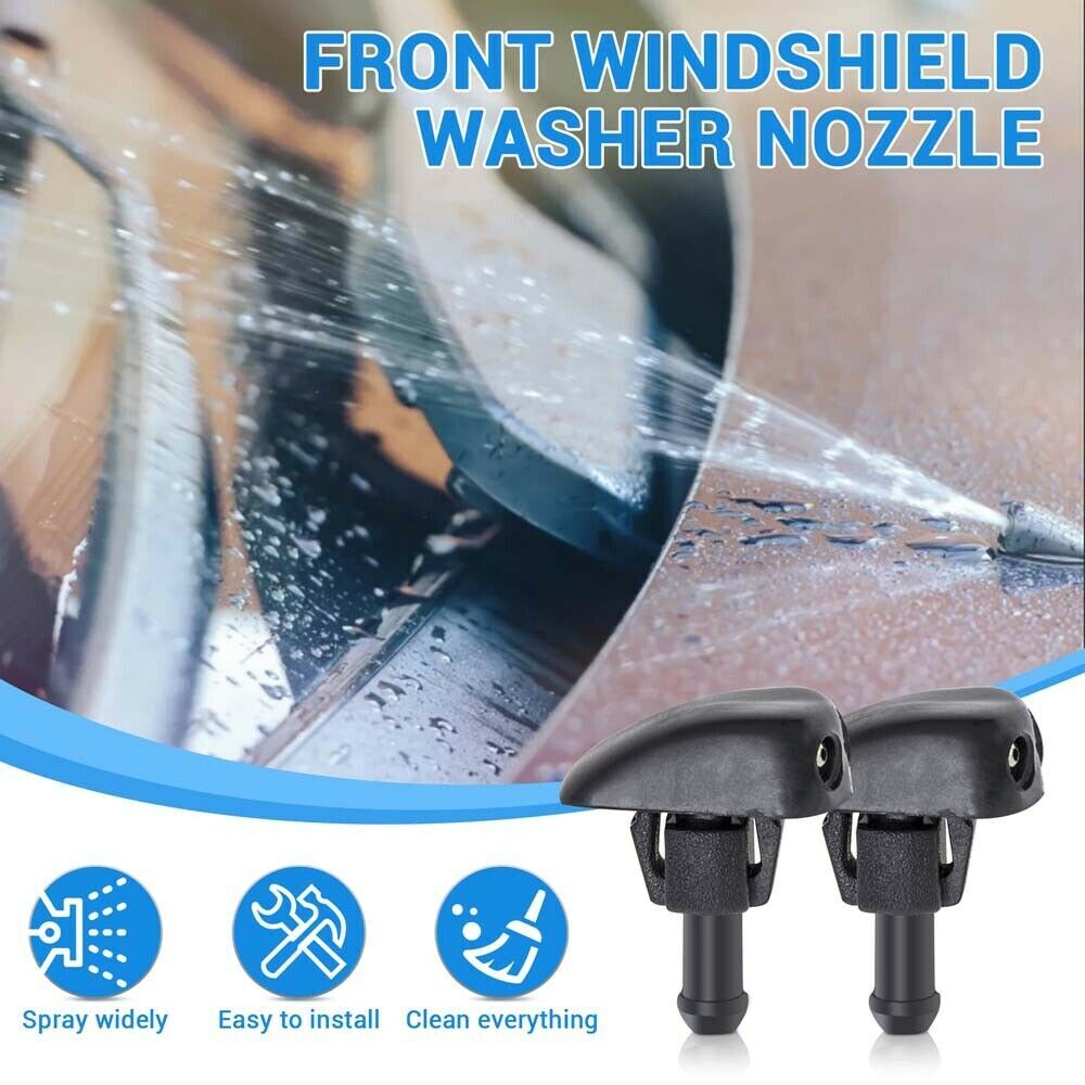 Set of 2 Universal Window Windshield Washer Fluid Spray Nozzle Sprayer ...