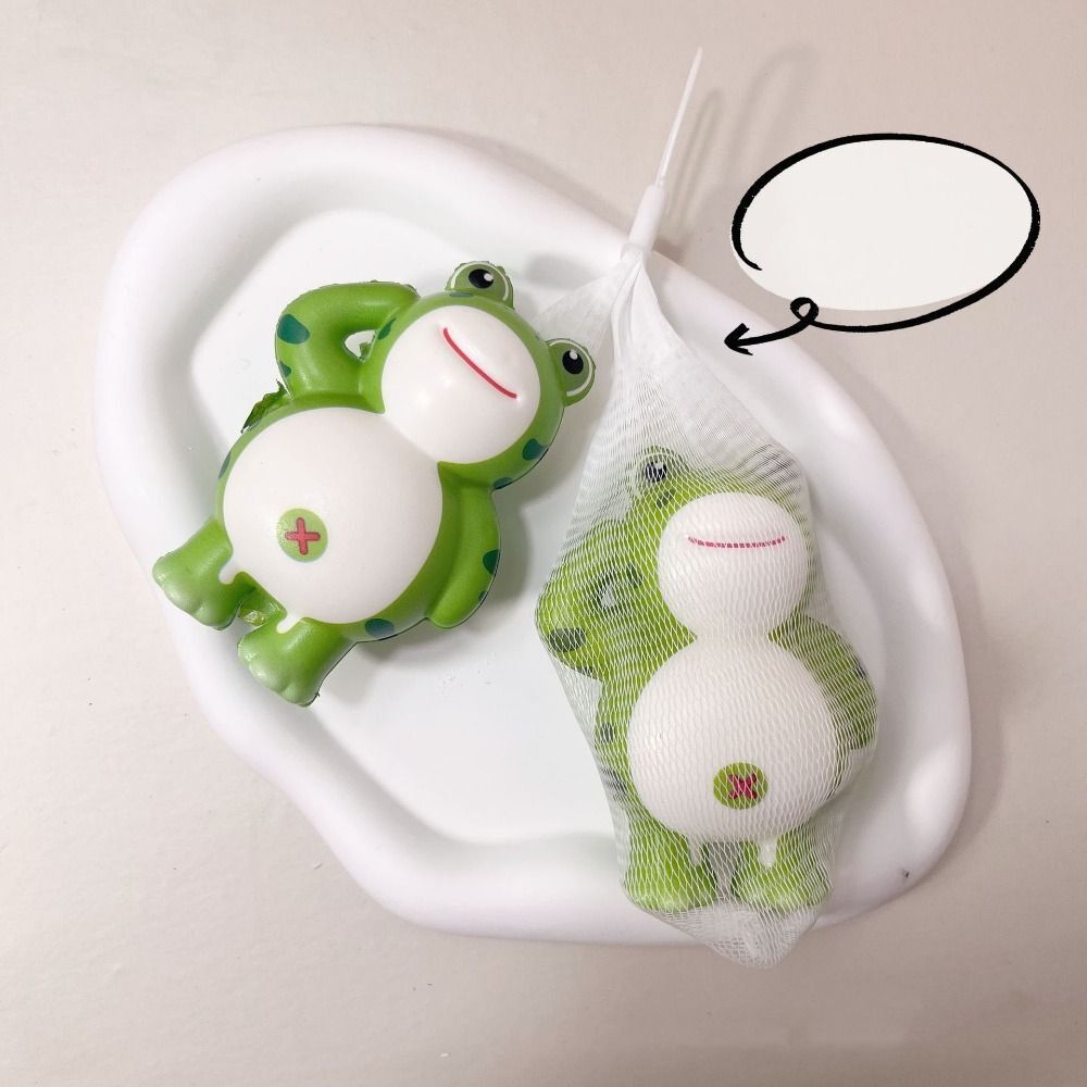 Green Frog Pinch Music Toy Slow Rebound Pinch Music Frog Children Gift ...