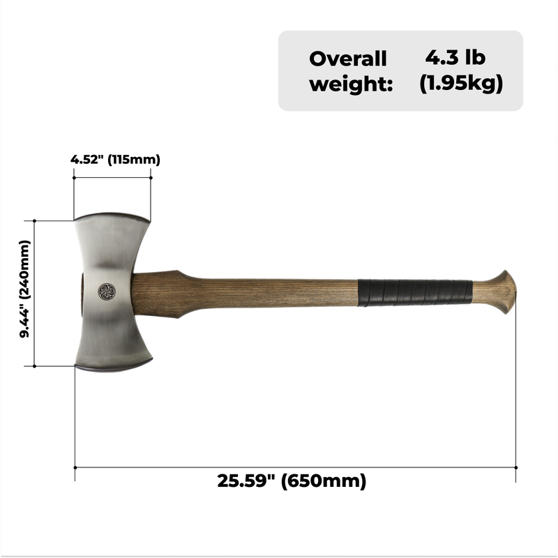 Double Bit Viking Axe Functional Dual Blade Camping and Chopping ...