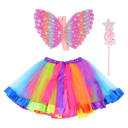 1 Set 3pcs Fairy Stick Set Kids Costume Wing Skirt Supplies | eBay ...