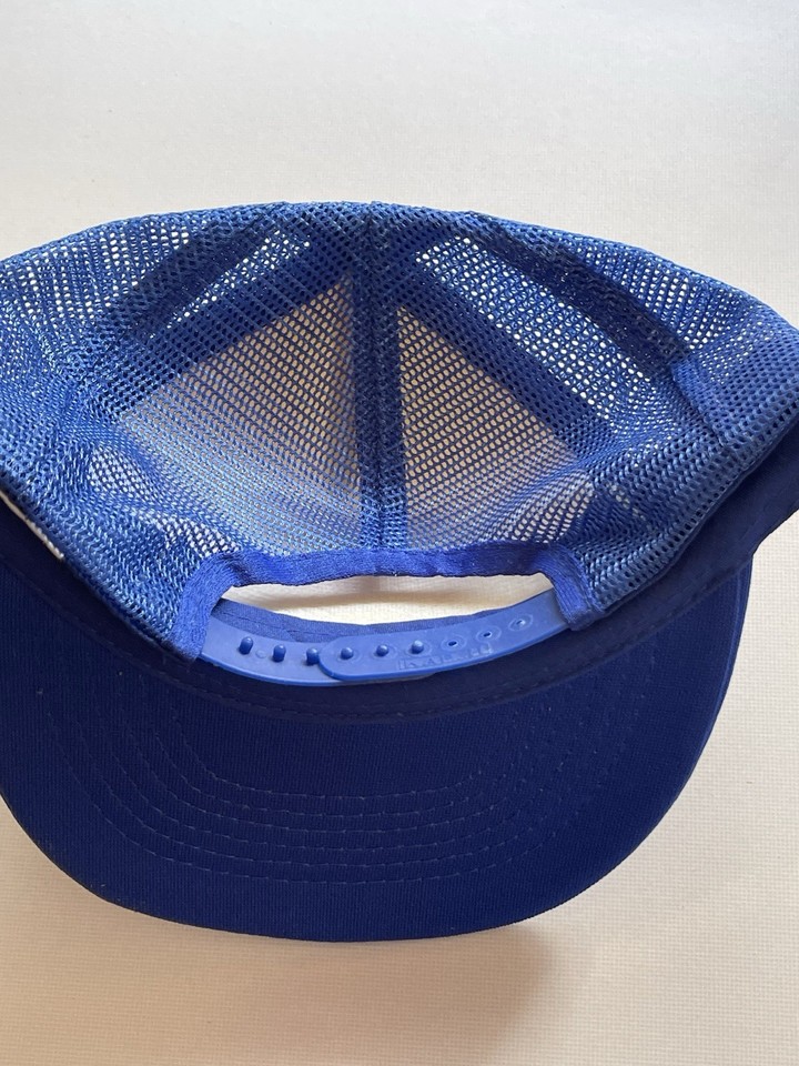Vintage Cashstream First United Bank Blue Snapback Trucker Hat Local ...