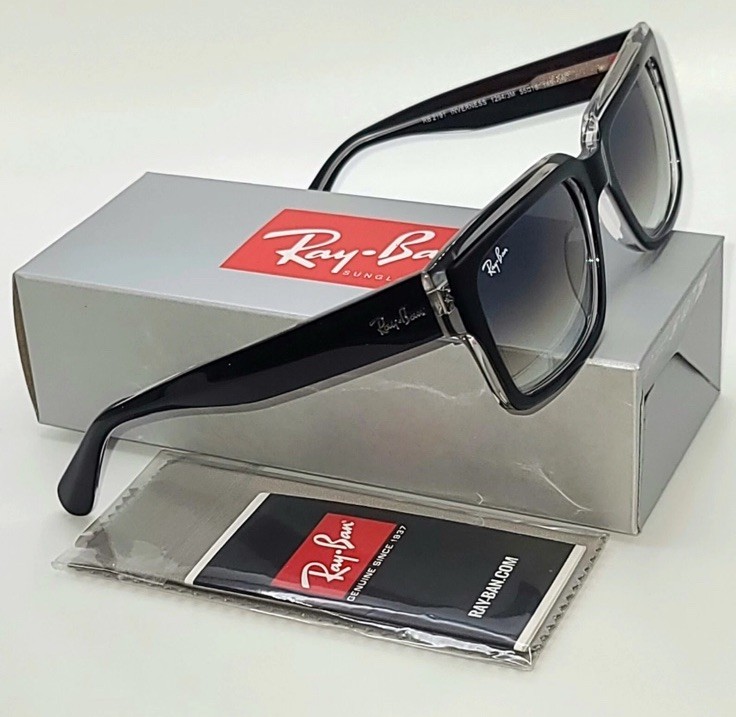 Ray-Ban RB2191 INVERNESS 1294/3M 55MM Black Frame Blue Gradient Lens ...