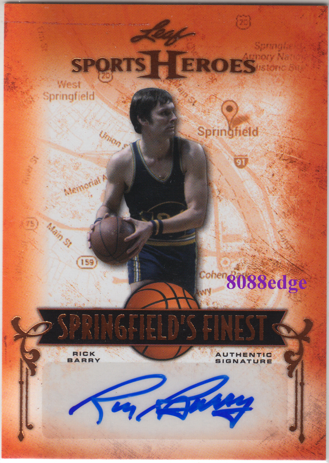 2013 LEAF SPRINGFIELD'S FINEST AUTO:RICK BARRY-AUTOGRAPH NBA TOP 50 ...