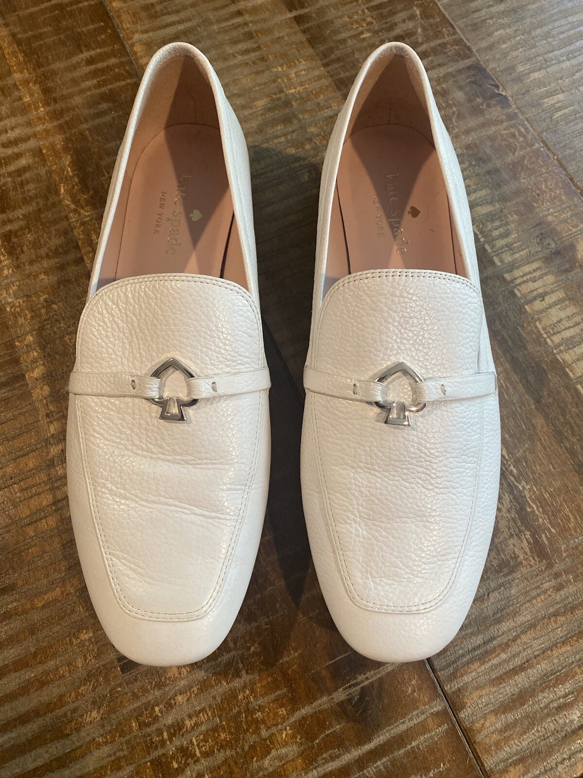 Kate Spade Cape Cod White Pebble Leather Slip On Loaf… - Gem