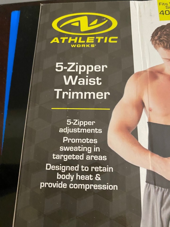 BRAND NEW ATHLETIC WORKS 5 ZIPPER WAIST TRIMMER -FITS WAIST SIZE 40-65" | eBay