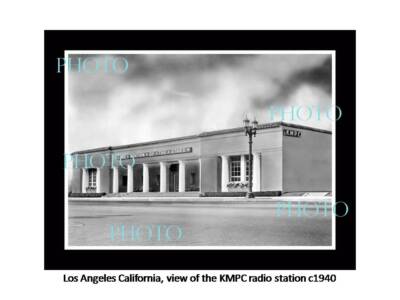 OLD LARGE HISTORIC PHOTO LOS ANGELES CALIFORNIA THE KMPC RADIO STATION ...