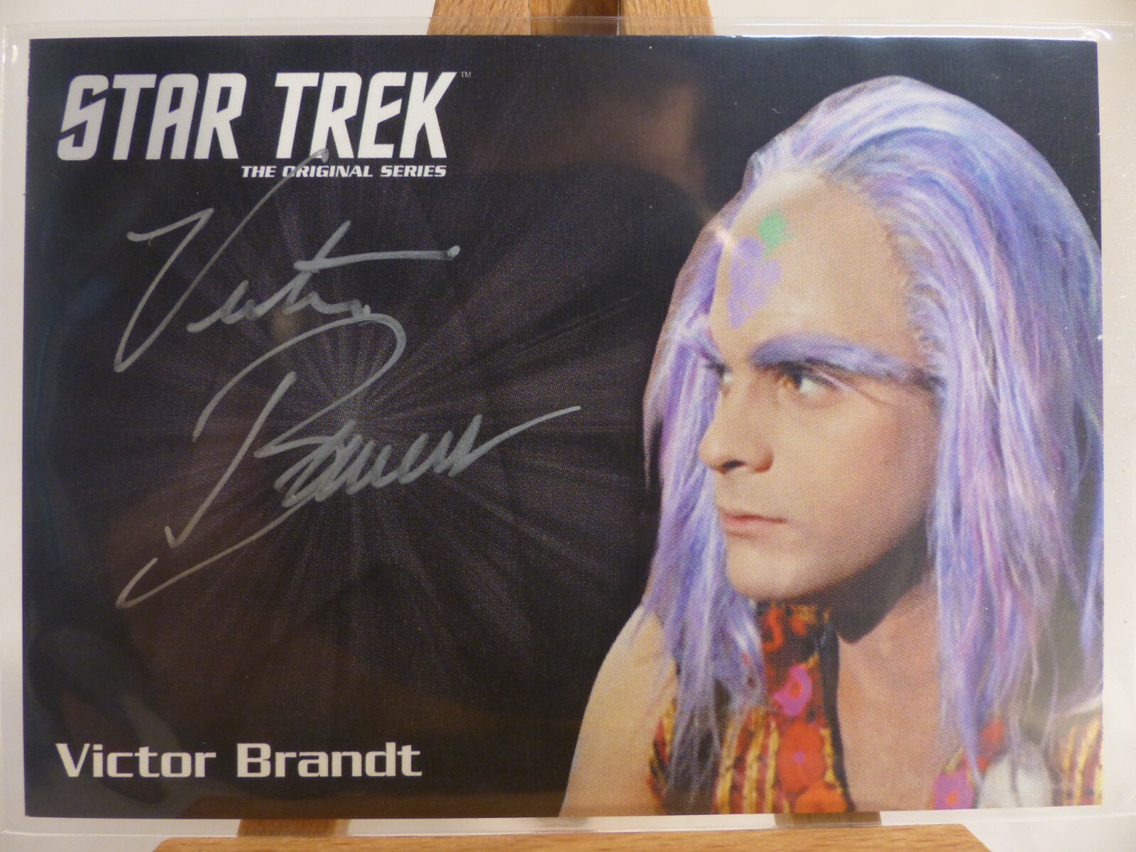 Star Trek TOS 50th anniversary silver autograph card Victor Brandt ...