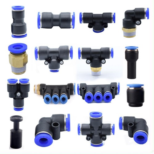 Pneumatic Push In Fittings Air Water Hose Tube Join Adapter Straight ...