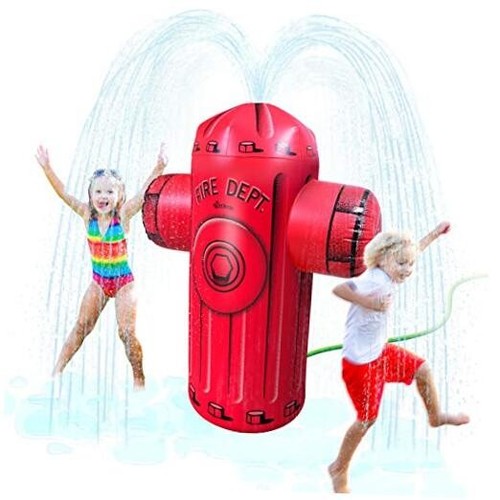 Giant Inflatable Fire Hydrant Party Sprinkler - 5 Feet Tall Yard ...