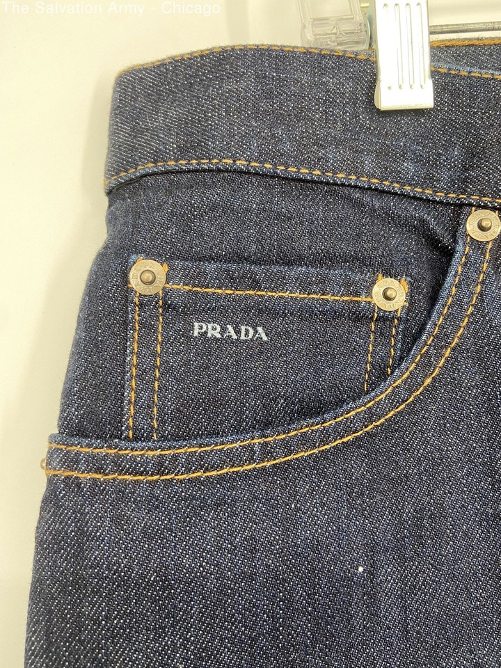 Prada Mens Blue 5-Pocket Design Dark Wash Denim Tapered Jeans Size 34 ...