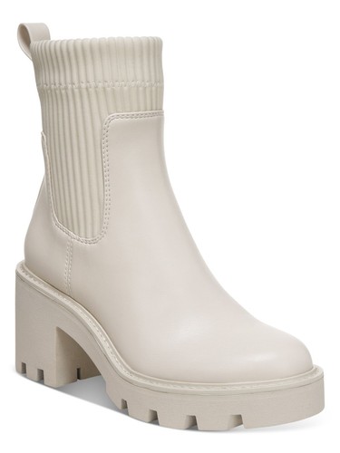 BAR III Womens Ivory 1" Platform Back Pull-Tab Versuz Block Heel ...