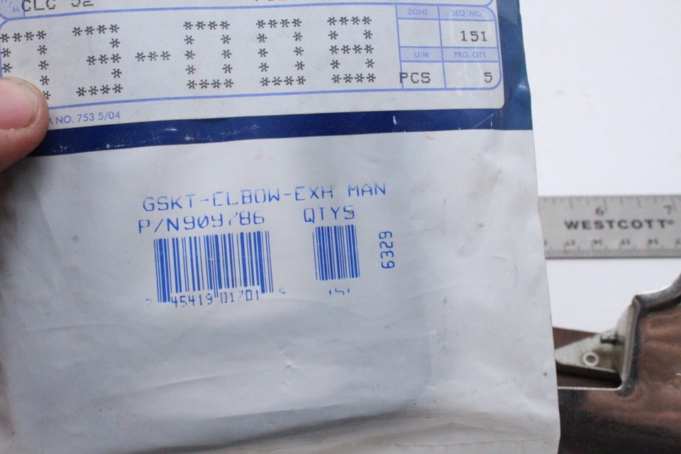 (2) Nos Oem Omc 909786 Exhaust Elbow Gasket, Volvo 3850496 | eBay
