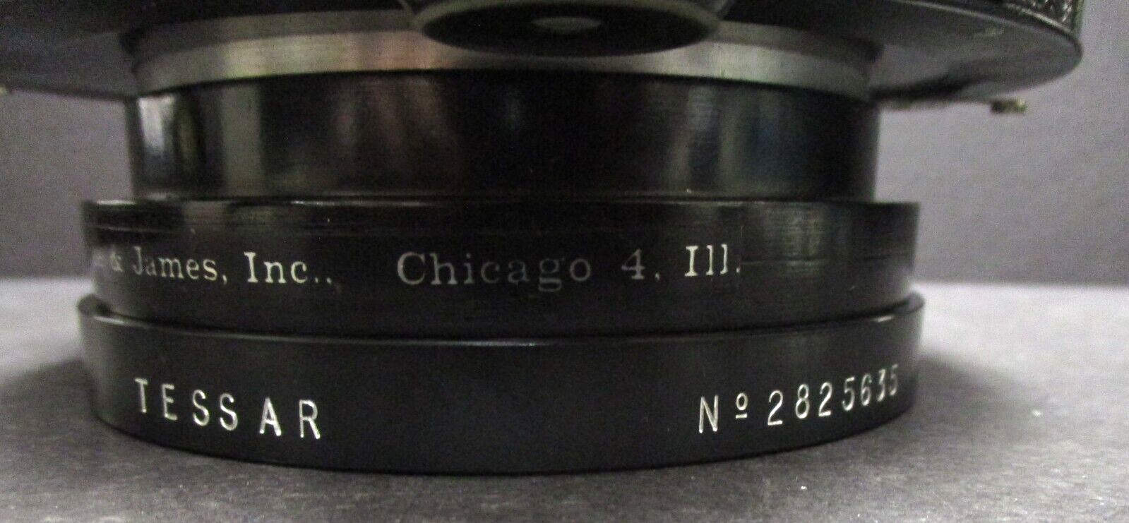 BAUSCH & LOMB TESSAR 19 1/2" f/7 lens in compound shutter clean ...