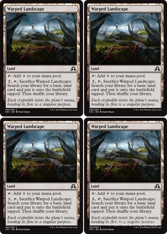 MTG - 4x WARPED LANDSCAPE - Shadows over Innistrad (C) | eBay Australia