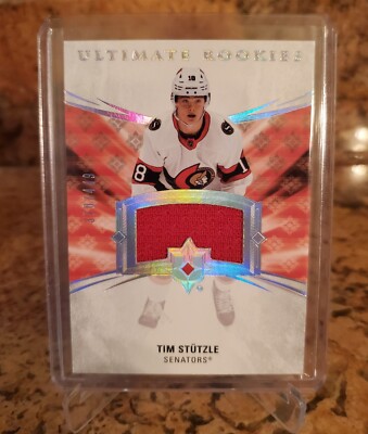 2020-21 UD Ultimate Rookies Jersey TIM STUTZLE 370/449 RC Ottawa Card ...