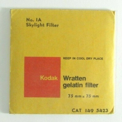 Kodak Wratten Gelatin Filter #1A Skylight 75mm x 75mm | eBay