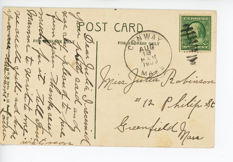 Conway MASS Field Memorial Library Interior ANTIQUE PC ca. 1909 | eBay
