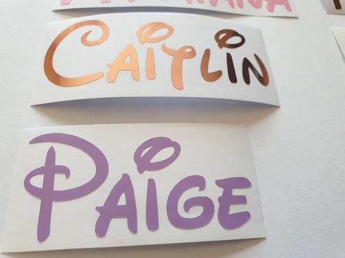 Personalised Disney Name Sticker - Vinyl Water Bottle Box Case Cup ...