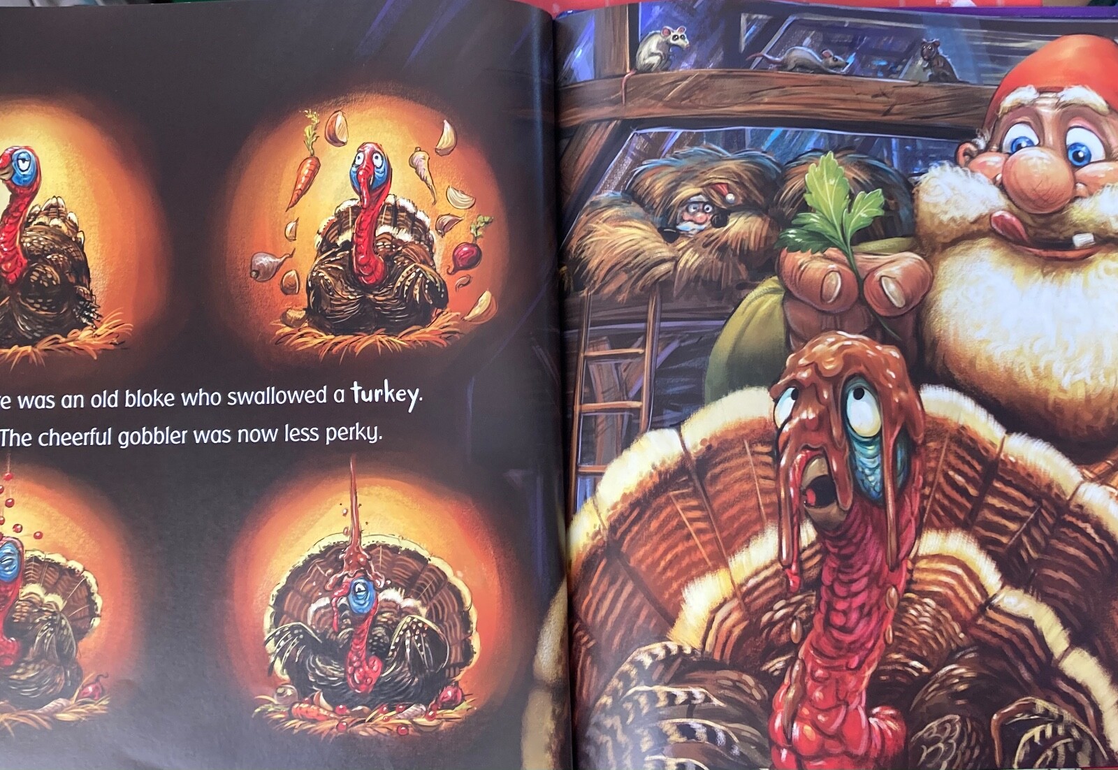 THERE WAS AN OLD BLOKE WHO SWALLOWED A PRESENT by P CRUMBLE & LOUIS ...