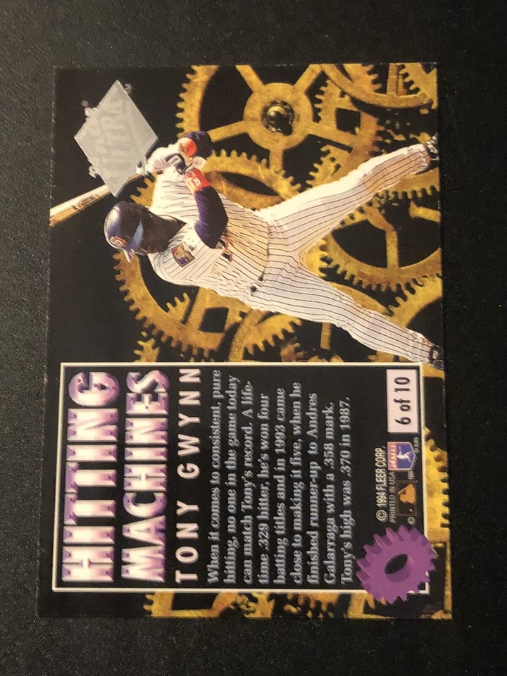 1994 Fleer Ultra Hitting Machines Tony Gwynn #6 HOF | eBay
