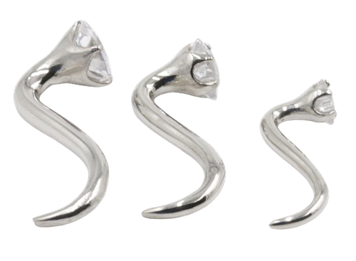 Ear Stretching Kit Titanium Claw Plugs Tapers Earrings CZ Crystal ...