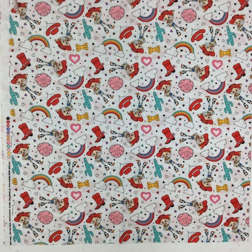 Disney Toy Story Jessie Rainbow Icons Cotton Fabric BTY Springs ...