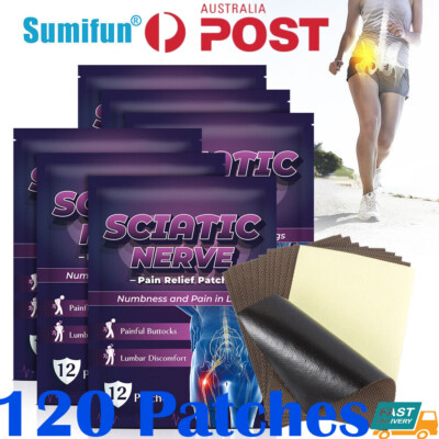 120 Patches Sciatic Nerve Pain Relief Patch Waist Ischiadic Nerve ...
