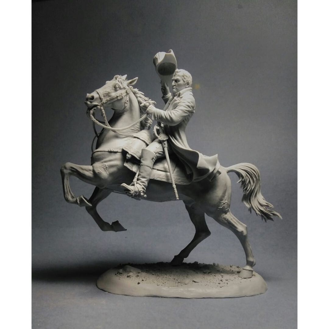 90mm resin figures model kit 1/18 Napoleon on horseback unassembled ...