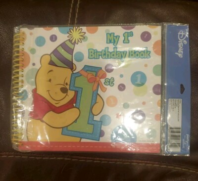 Winnie the Pooh My 1st Birthday Book memory keepsake baby book albums ...