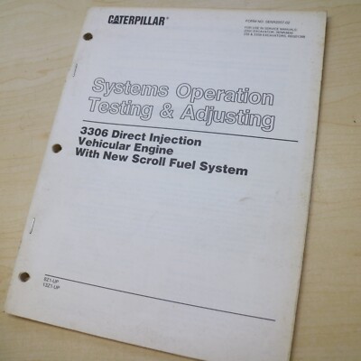 CAT 3306 Diesel ENGINE SCROLL FUEL SYSTEM TEST Repair Shop Service ...