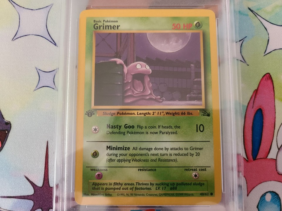 1999 Pokemon Fossil Grimer #48/62 PSA 9 1st Edition MINT | eBay