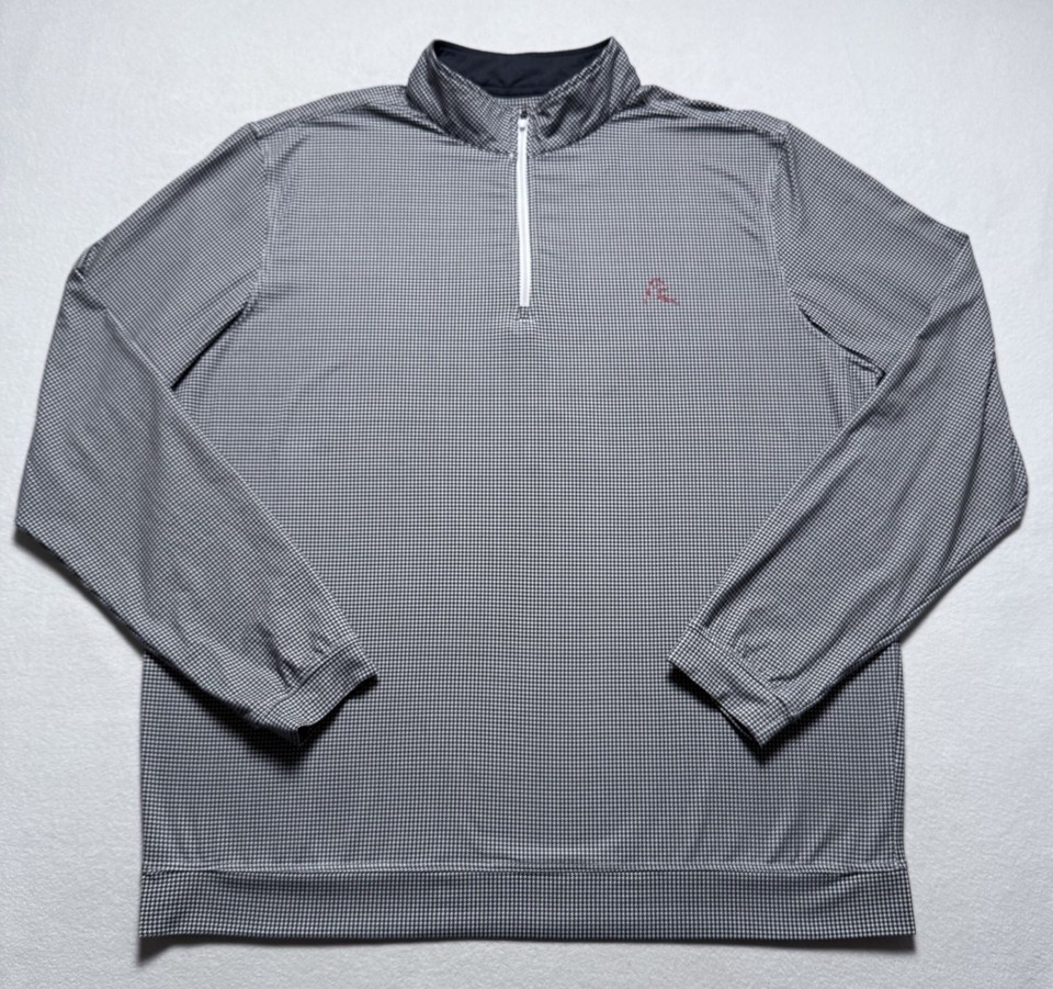 Rhoback Sweater Mens XL Houndstooth Performance Q-Zip Golf Pullover | eBay