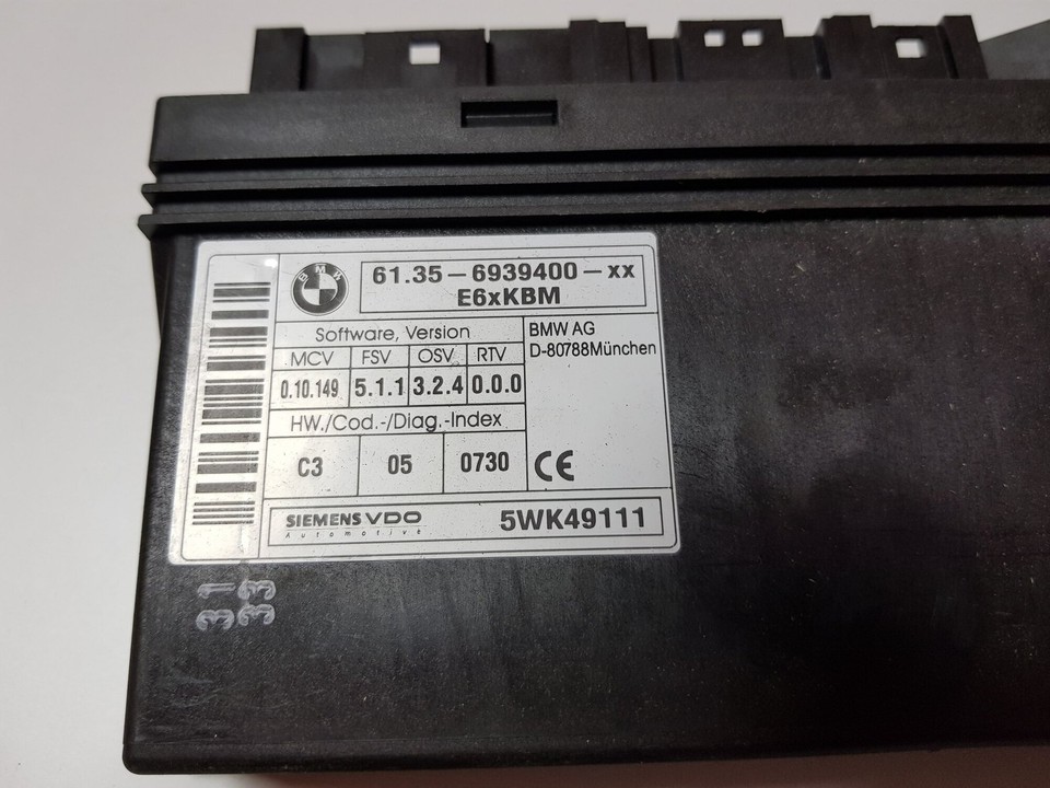 FULLY TESTED BMW E60 E63 E64 BODY MODULE CONTROL UNIT 6939400 AA FS | eBay