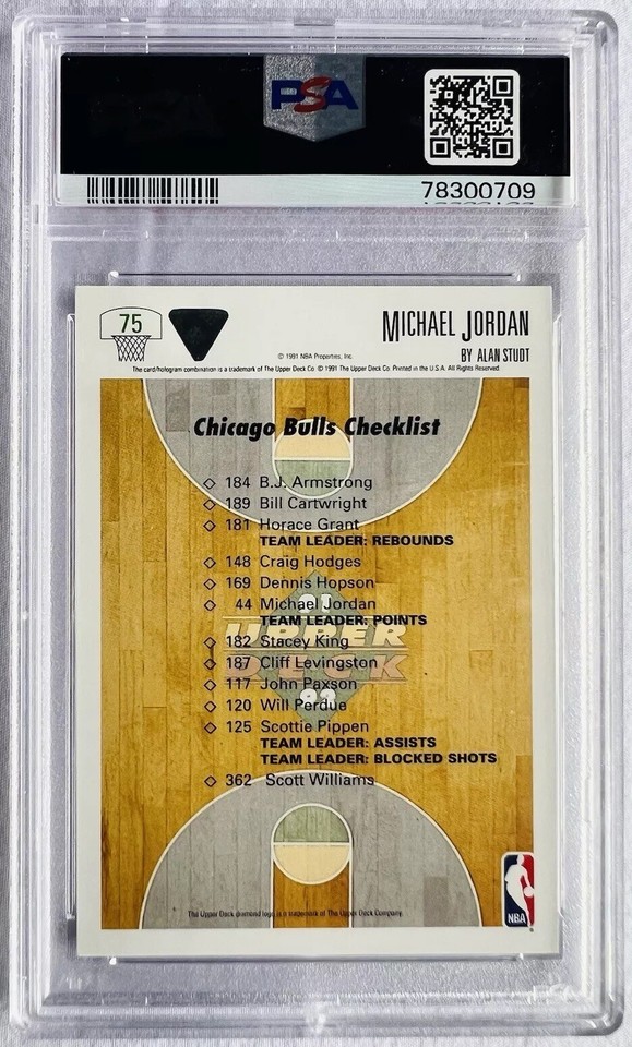 1991 UPPER DECK #75 MICHAEL JORDAN BULLS CHECKLIST PSA 8 NM- MT | eBay