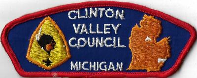 Clinton Valley Council CSP Michigan RED Bdr. (SEWN) [MX-12087] | eBay