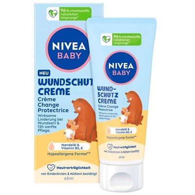 60Ml Nivea Baby Diaper Rash Cream Relief For Diaper Rash 12H Gentle ...