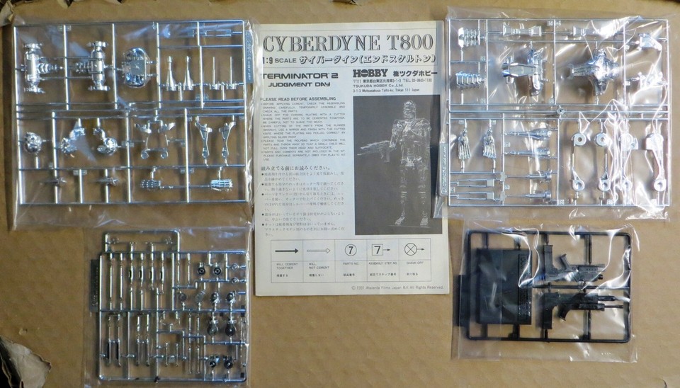 Tsukuda Terminator Cyberdyne T800 101 Endoskeleton 1/9 Scale Chromed ...