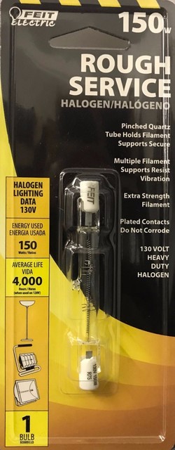 Feit Electric 150W Rough Service Halogen Bulb 130V Item# BPQ150T3/CL/S ...