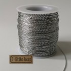 1mm Metallic Lurex Cord Braided Thread Glitter String Gold Silver Black ...