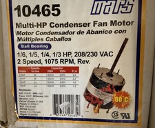 Mars 10458 The Wiz Multi HP Condenser Fan Motor 208-230v 1075rpm for ...