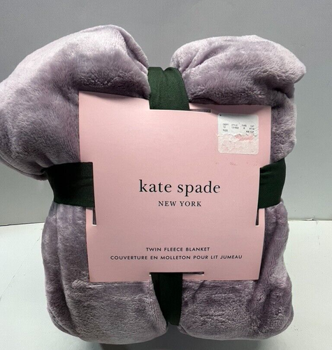Kate Spade Blanket Twin Fleece Purple Lilac Designer Home Decor Bed ...