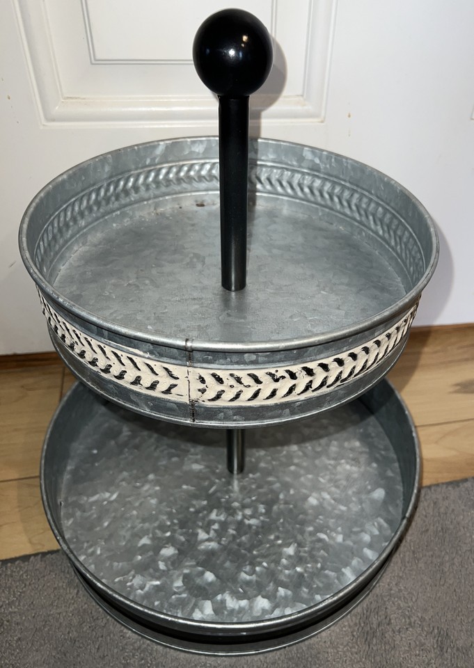 Ashland Galvanized 2-tier Metal Tray tiered tray for decor | eBay